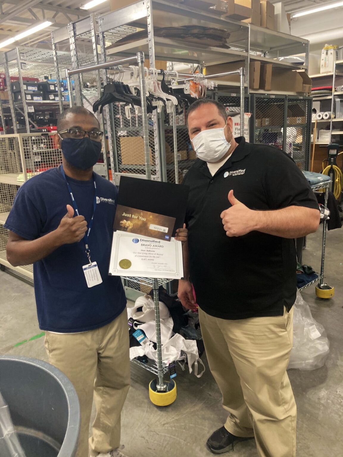 Deon Ballentine Earns Bravo Award at Kohl's - Diversified Maintenance